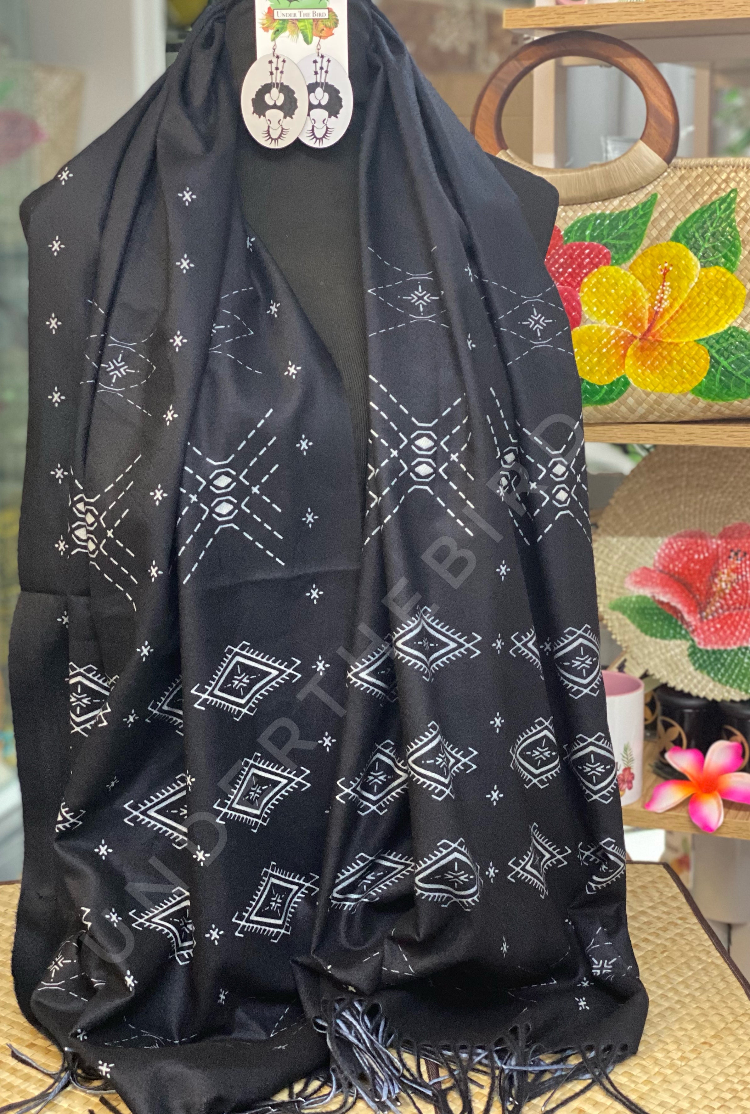 Womens Printed Elei Scarf - Malu – Under The Bird